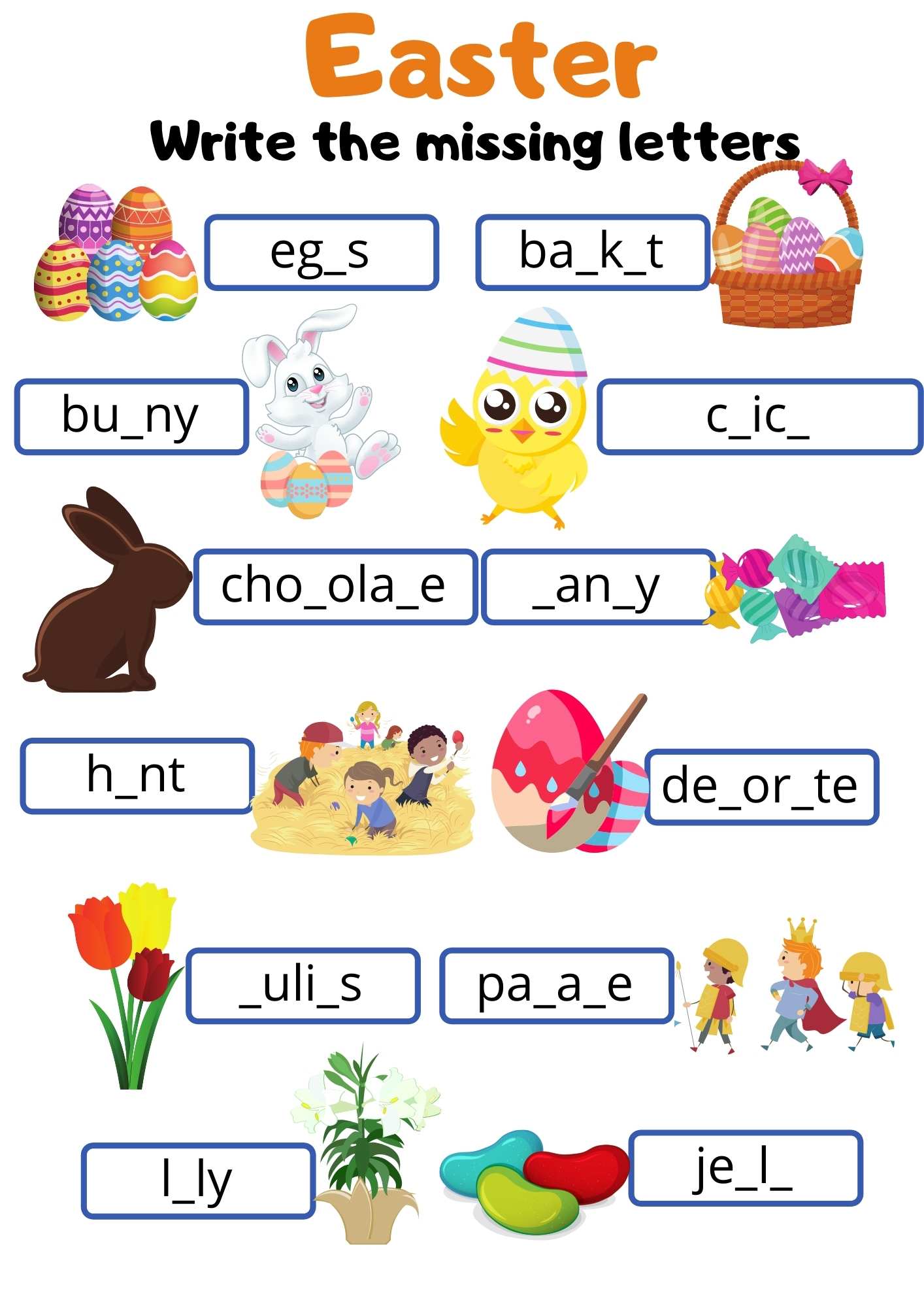 Easter Missing Letters Worksheet Ezpzlearn easter-missing-letters-worksheet-ezpzlearn